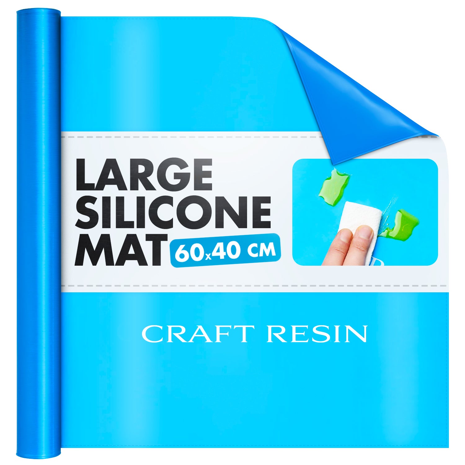 Extra Thick Silicone Craft Mat – 60x40 cm, 1.3 mm