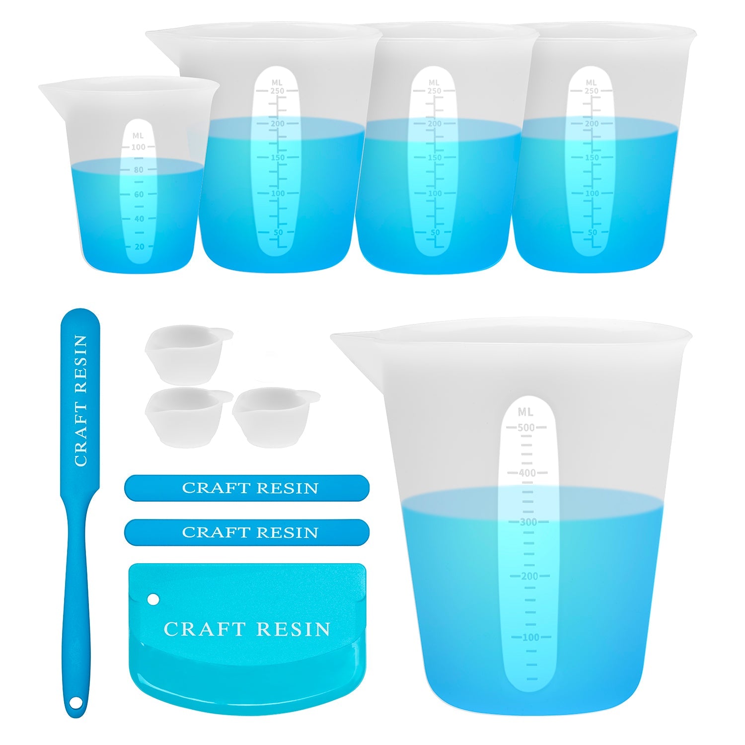 Silicone Measuring and Mixing Cups & Tools